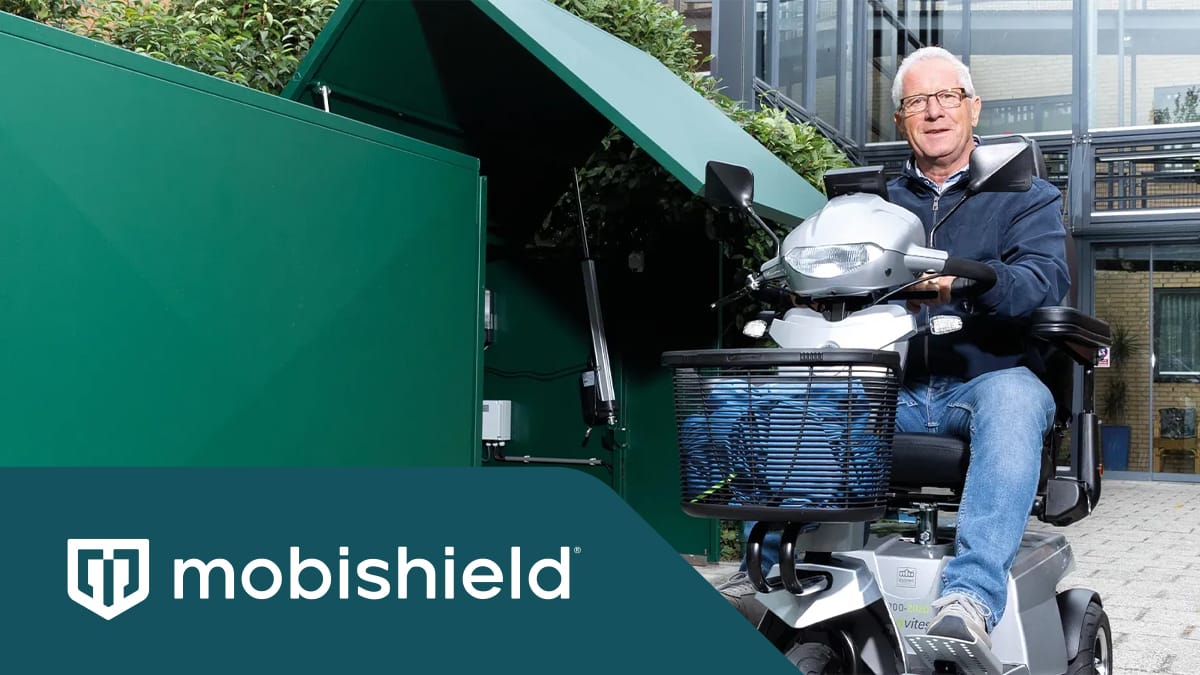 Scootmobielstalling – veilig tegen diefstal – Mobishield